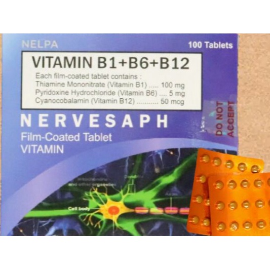 Nelpa Vitamin B1 + B6 + B12 - Nervesaph presyo ₱109