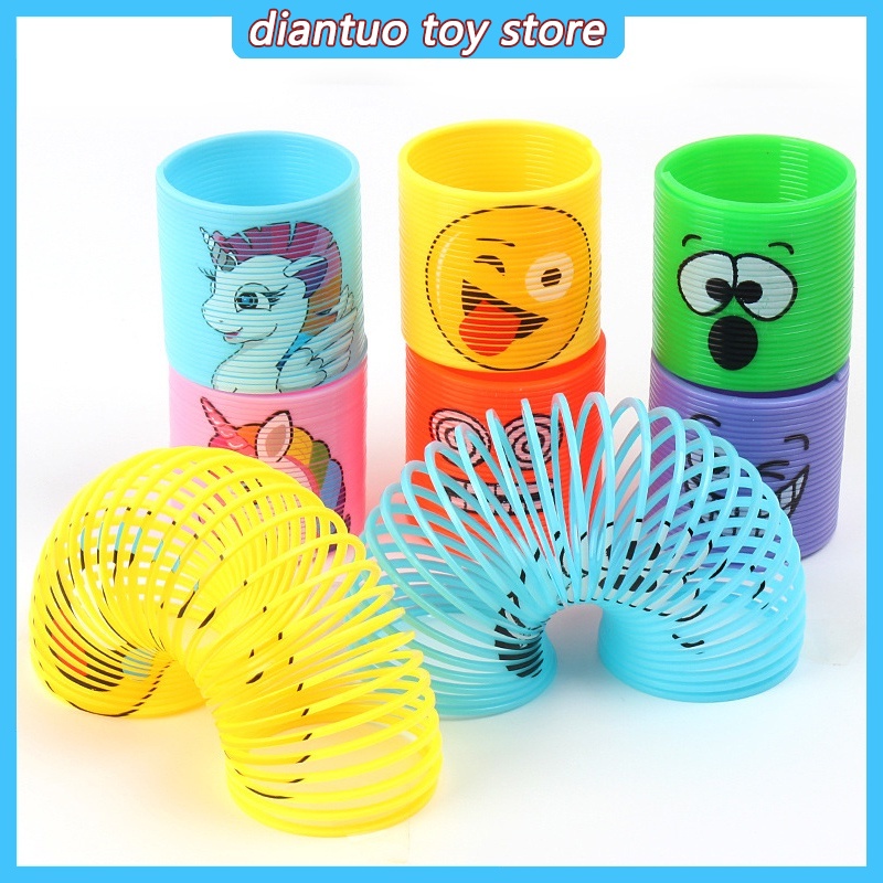 Mini Rainbow Magic Springs Toys Happy Face Unicorn Kids Birthday Party ...