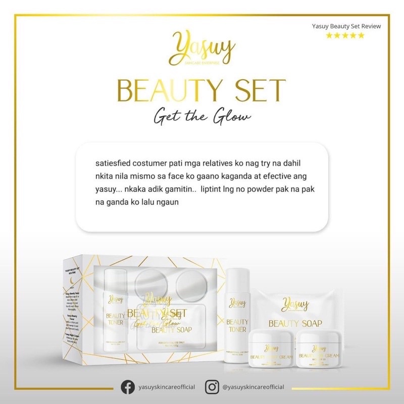 Yasuy Rejuvenating Facial Set Original | Shopee Philippines