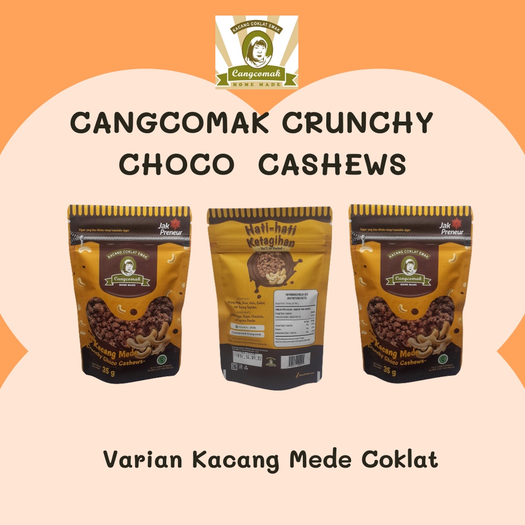 Snack Chocolate Cashew Viral Crunchy Choco Cashew Roasted Cashew - 3 in ...