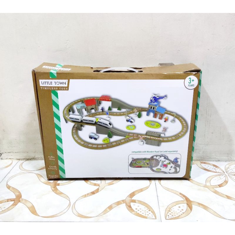 Little Town Wooden Train Set | Shopee Philippines