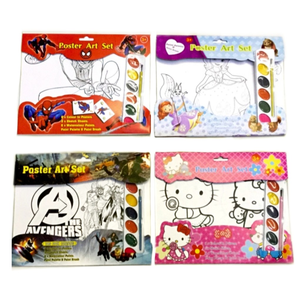 POSTER ART SET PAINTING FOR KIDS | Shopee Philippines