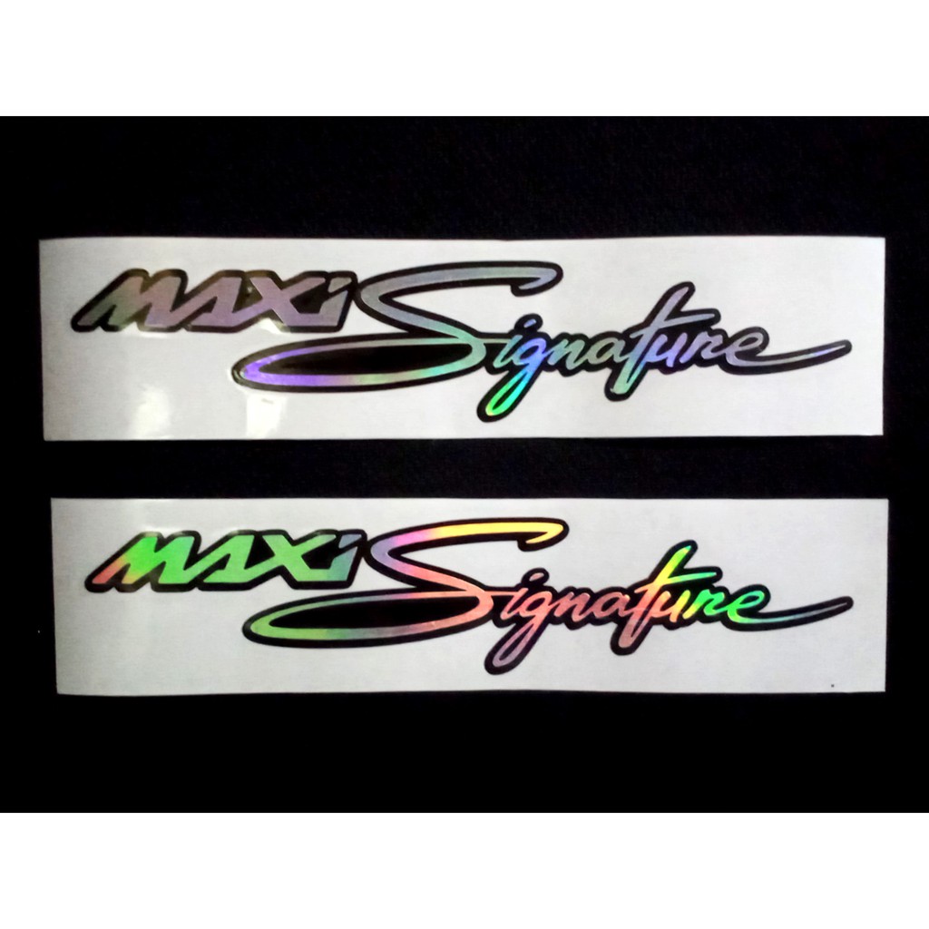 MAXI SIGNATURE STICKER FOR MOTORCYCLE (HOLOGRAPHIC) | Shopee Philippines