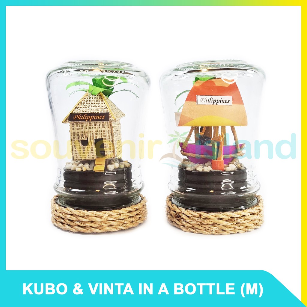Miniature Kubo & Vinta in Bottle Garapon (M) Philippine Boracay Coron ...