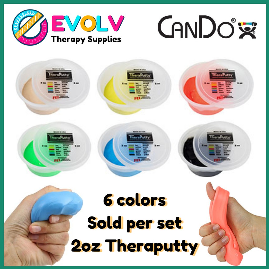 CanDo Theraputty Therapy Putty Exercise Putty Strengthening 1 Set (6 ...