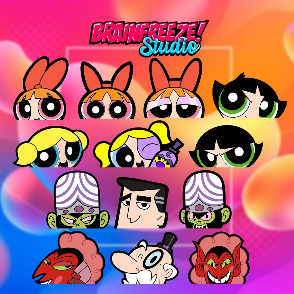 Powerpuff Girls Stickers - Glossy Waterproof Tear Resistant Peeker Car ...