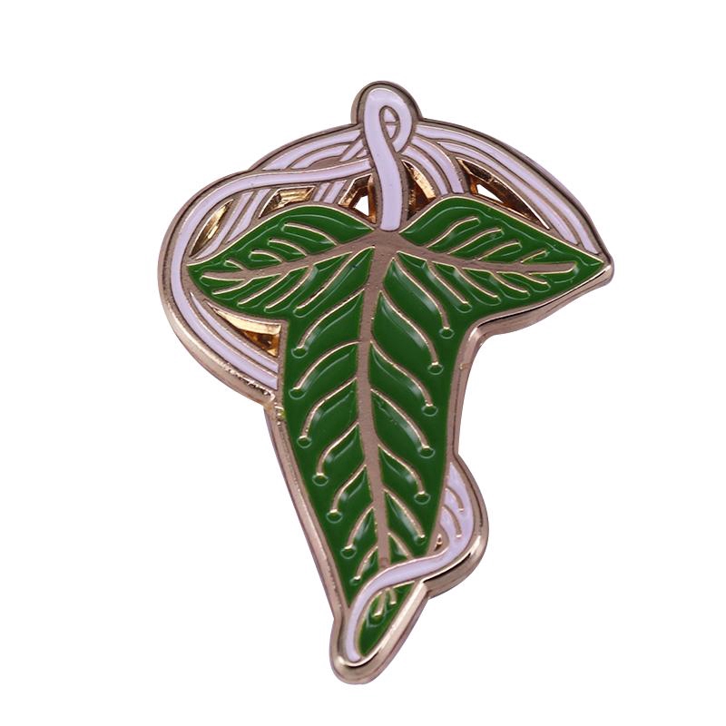 LOTR elven leaf enamel pin Lord of the Rings lorien leaf brooch ...