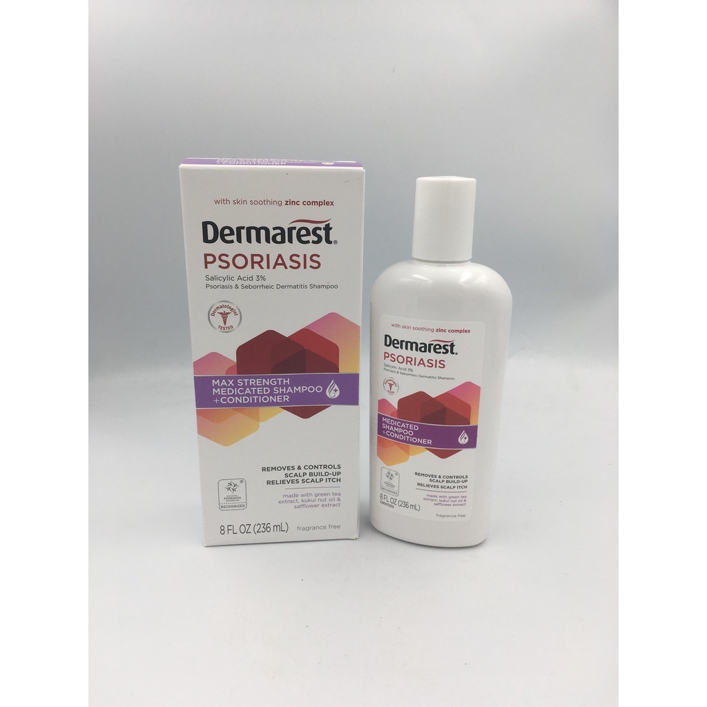 Dermarest Psoriasis Max Strength Medicated Shampoo + Conditioner 8floz ...