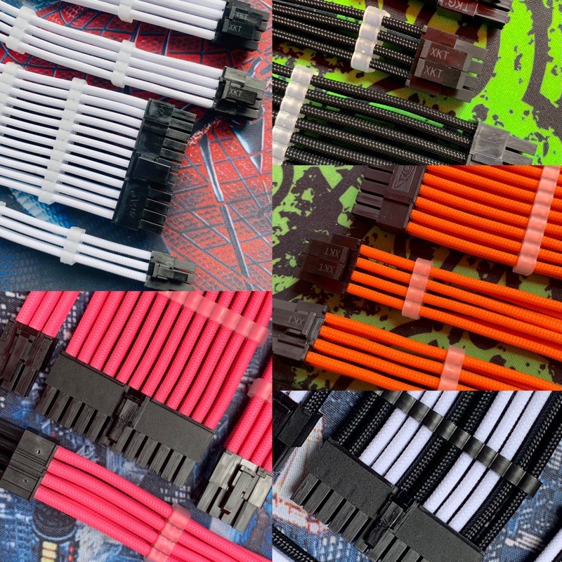 PSU Extension Cable Kit White Black Red Orange Pink | Shopee Philippines