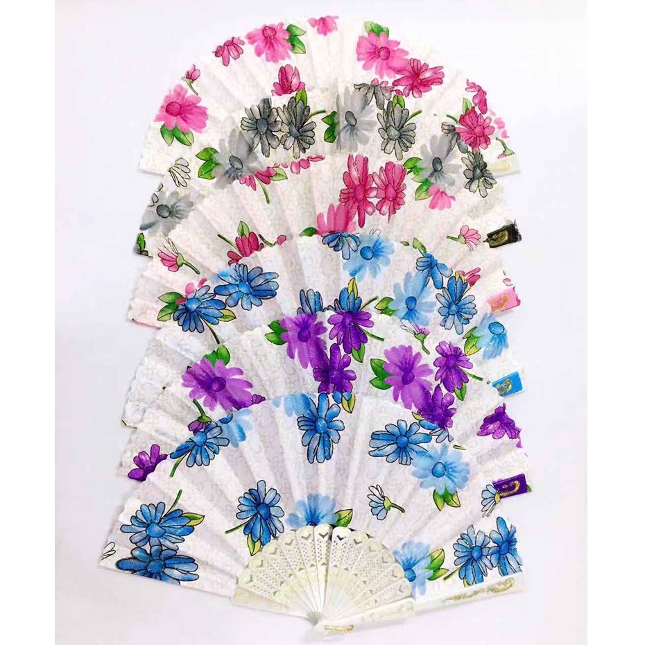 Pamaypay o Abanico Floral/ Flower Design Folding Fan | Shopee Philippines
