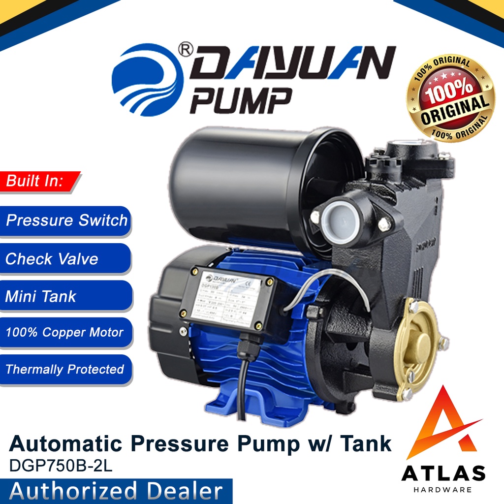 Dayuan Water Pump with Mini Pressure Tank (1HP) •Automatic Water Pump ...