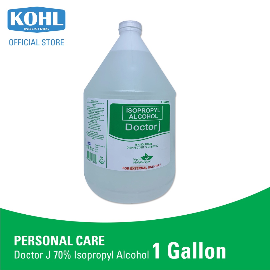 Kohl Industries Corp Doctor J 70% Isopropyl Alcohol 1 Gallon | Shopee ...