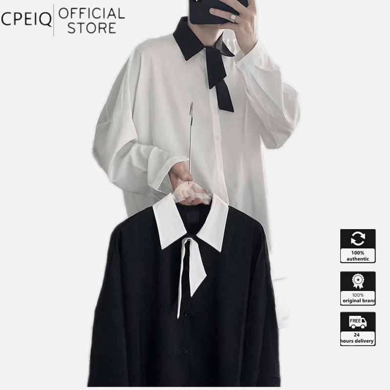 ☆CPEIC★Korean Shirt for Men Drape Anti-wrinkle, Soft and Breathable ...