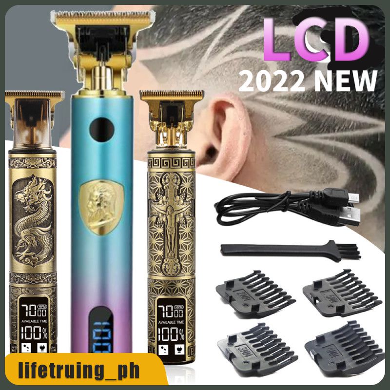 LCD Hair Cutting Machine USB Electric Rechargeable New Hair Clipper Man Shaver Trimmer For Men ...