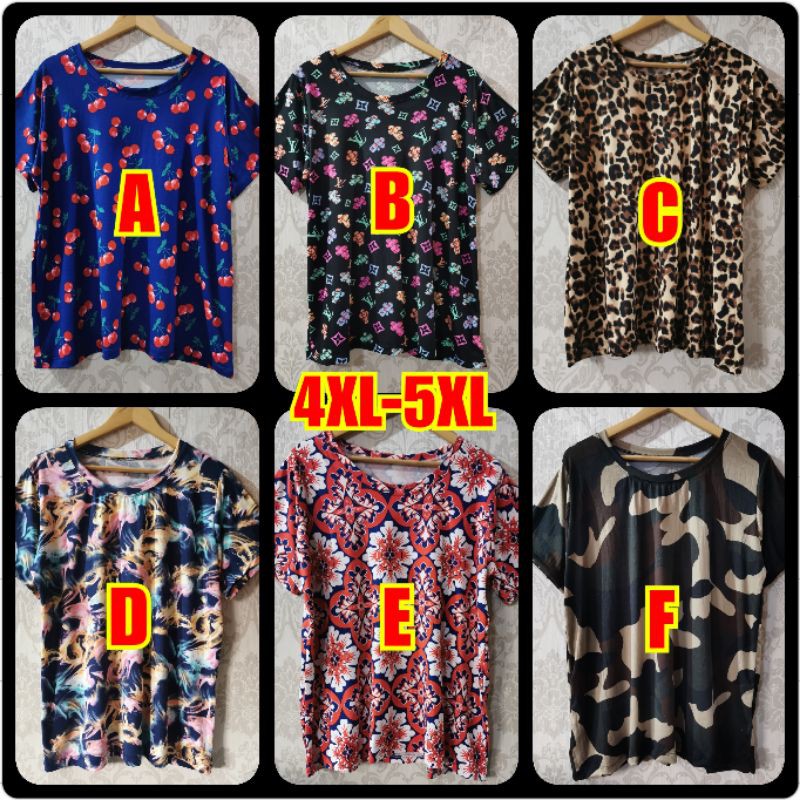 4XL-5XL Plus Size Printed Blouse | Shopee Philippines