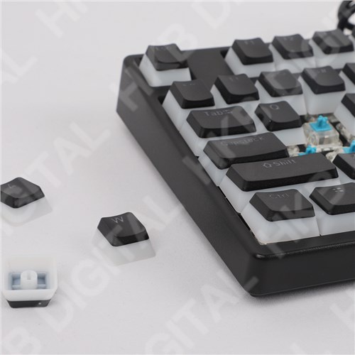 Pudding Keycaps for Mechanical Keyboard Black PBT Transparent Backlight ...