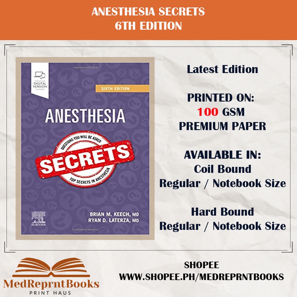 ANESTHESIA SECRET 6TH EDITION | Shopee Philippines