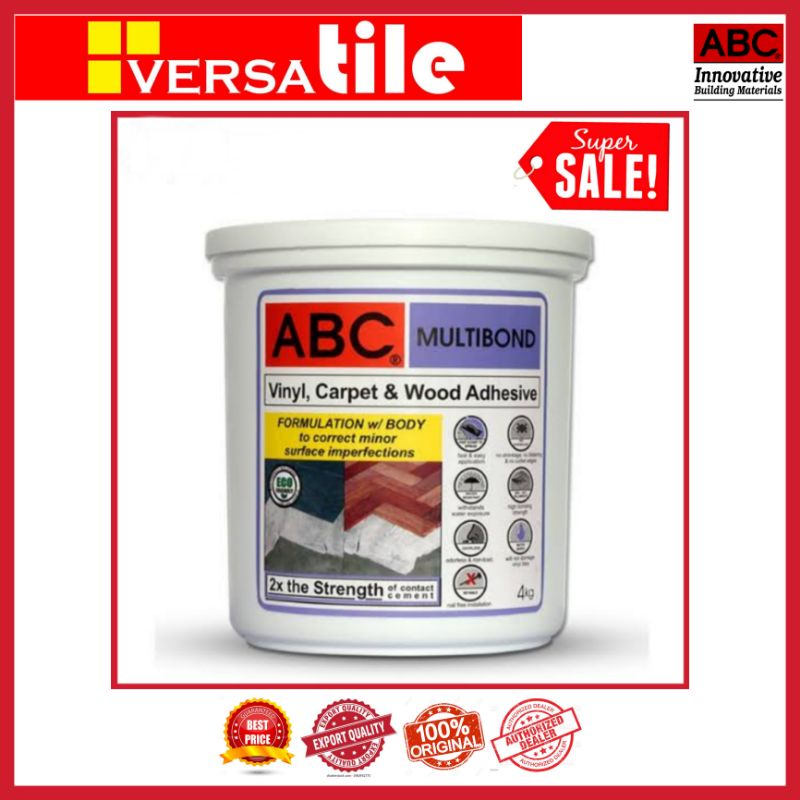 ABC Multibond Vinyl, Carpet & Wood Adhesive 4kg | Shopee Philippines
