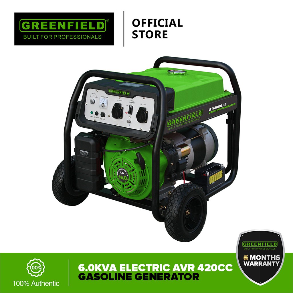 Greenfield Gasoline Generator 6.0KVA Electric AVR 420CC | Shopee ...