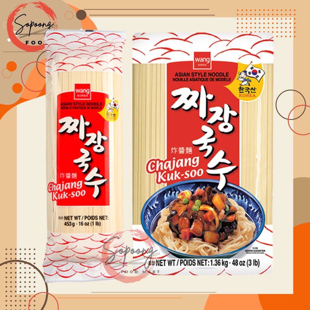 WANG KOREA Chajang Kuk-soo Dried Noodles for Jjajangmyeon 453g-1.36kg ...