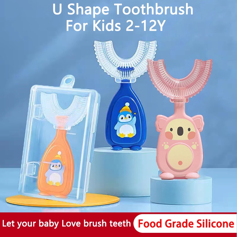 Children Toothbrush 360 degree U Shape Toothbrush for Kids Toddler Baby ...