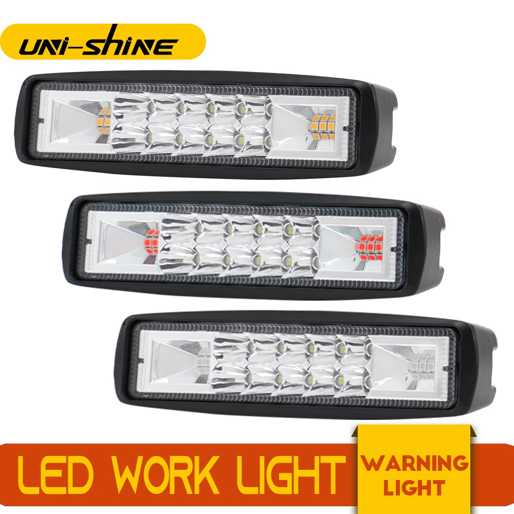 Unishine Strobe Work Light Led Bar 48W 12-24V 1Pcs | Shopee Philippines