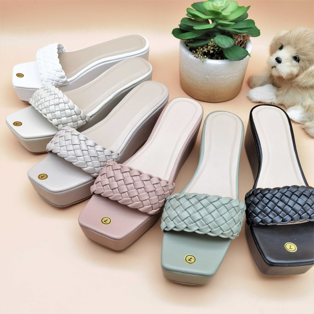 R&A405 2-Inch Single Braided Strap Premium Cushion Platform Slides ...