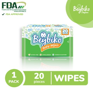 Beybiko Baby Wipes 20 sheets | Shopee Philippines