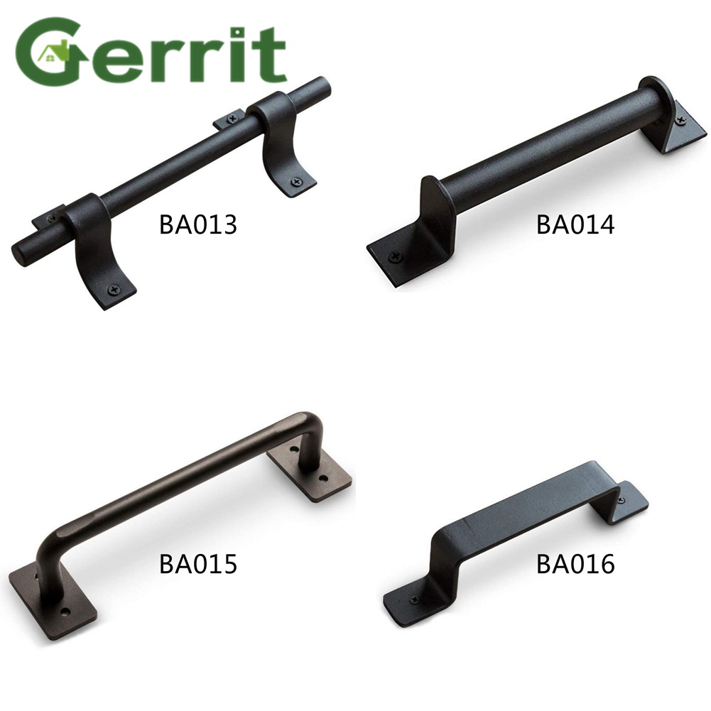 Antique Black Carbon Steel Heavy Duty Sliding Barn Door Pull Handle For ...