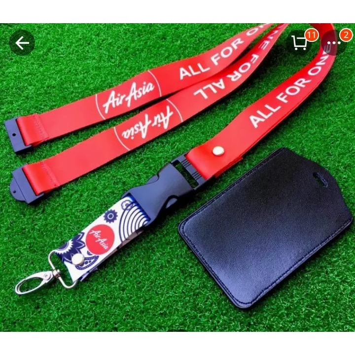 [SAME DAY SHIPPING ] PREMIUM AIRASIA Floral Lanyard FREE ID HOLDER ...