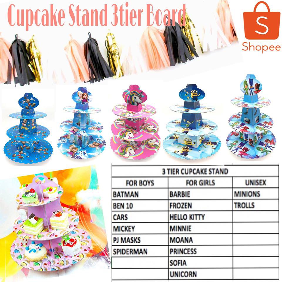 Cupcake Stand 3tier board Baking Cake Stuffs Cake and dessert displays ...