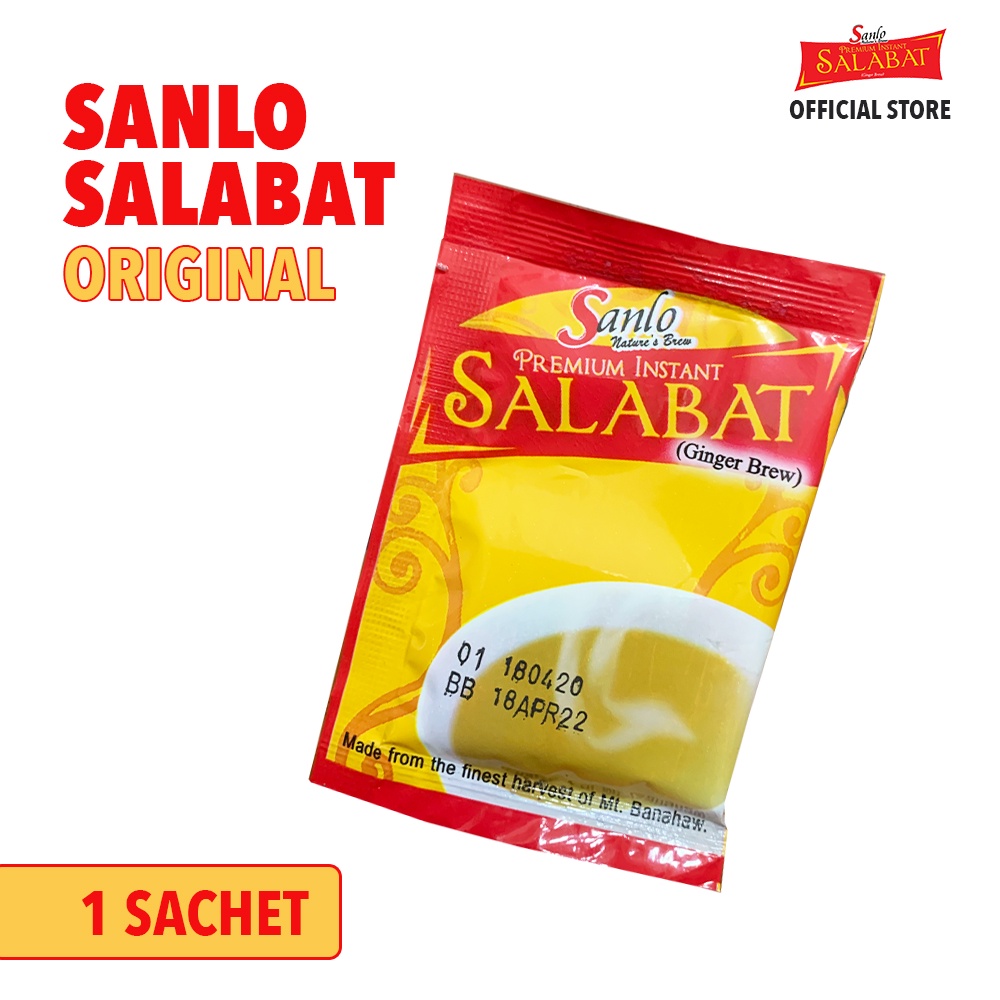 Sanlo Salabat Premium Instant Ginger Tea - ORIGINAL Flavor Sachet (7.5g ...