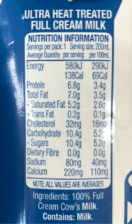 Cowhead Pure Milk 200ml (Pack of 6) [Cowhead - Fresh Milk - UHT - Full ...