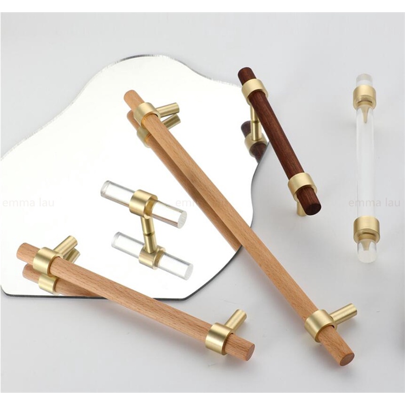 Solid Wood Crystal Cabinet Door Handle Bathroom Cabinet Wardrobe ...