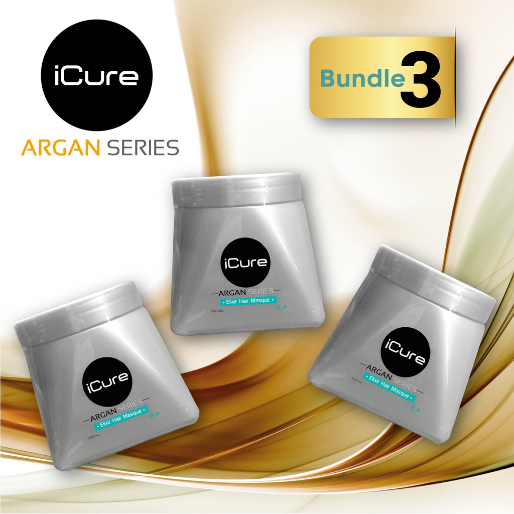 Icure Argan Series Elixir Hair Masque Bundle of 3 | Shopee Philippines