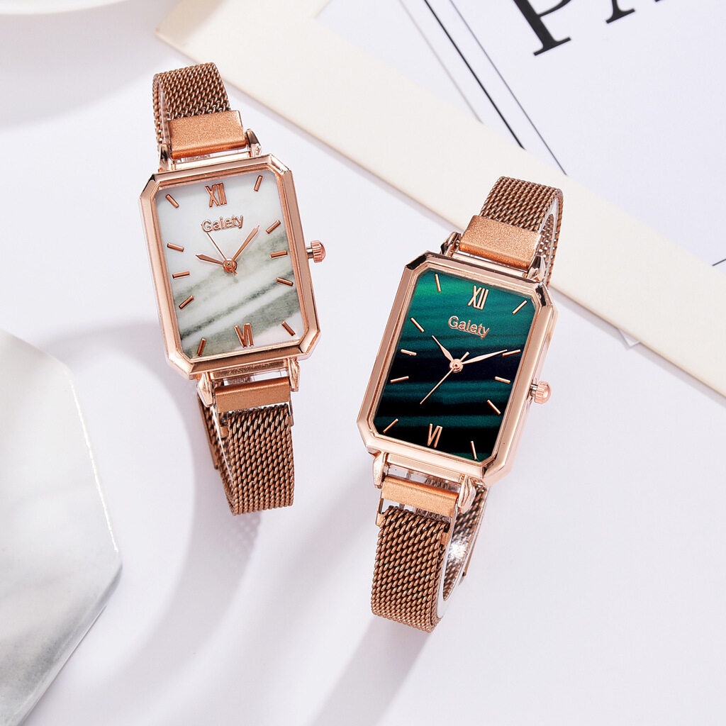 WNQNW Fashion New Ladies Watch Alloy Mesh Belt Small Green Watch Korean ...