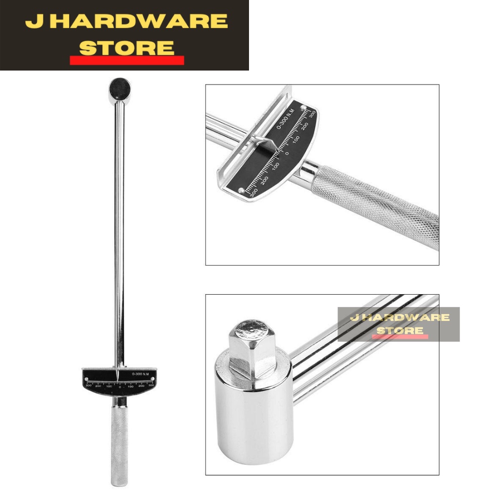 Steel Pointer Socket Torque Wrench Tool 300N.m Dial Torque Spanner Car ...
