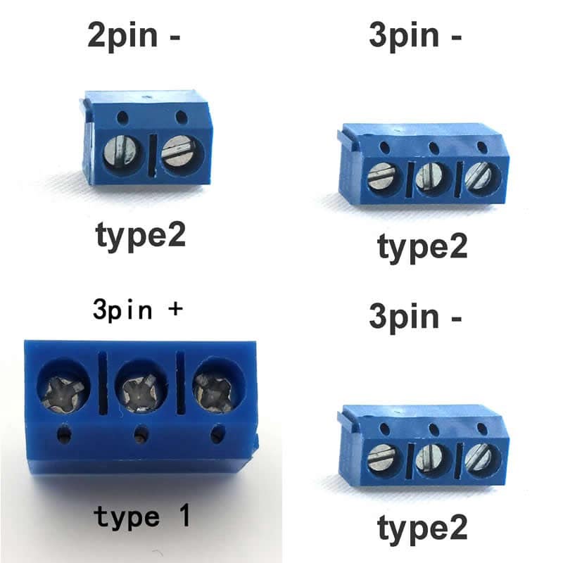 5pcs Screw Terminal Block Connector KF301-2P Pitch Straight Pin ...