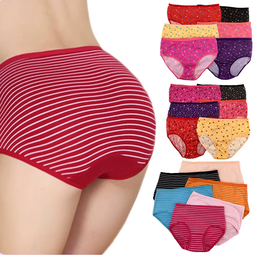 6pcs Panties Underwear Fits 25 Up To 40 Free Size Assorted For Women