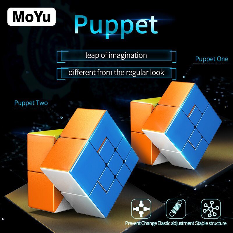 MoYu Meilong Puppet one two Speed Rubik's Cube 3x3x3 Magic Cube Cubing ...