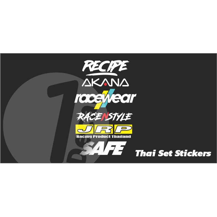 Thai Set Sticker Decals (Recipe, AKANA, JRP, RACEWEAR, SAFE) | Shopee ...