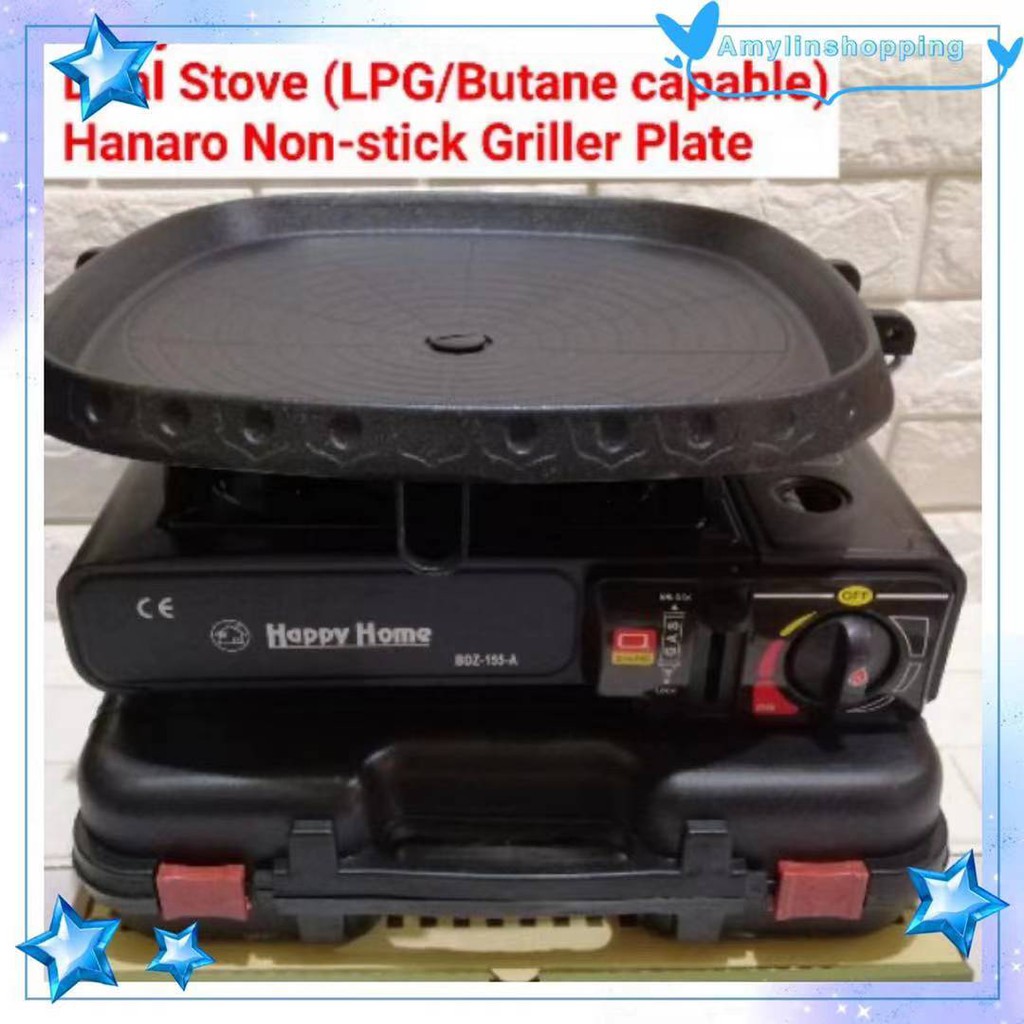 Samgy Set Portable Butane Stove Samgyupsal Grill Pan Set Hanaro Non ...
