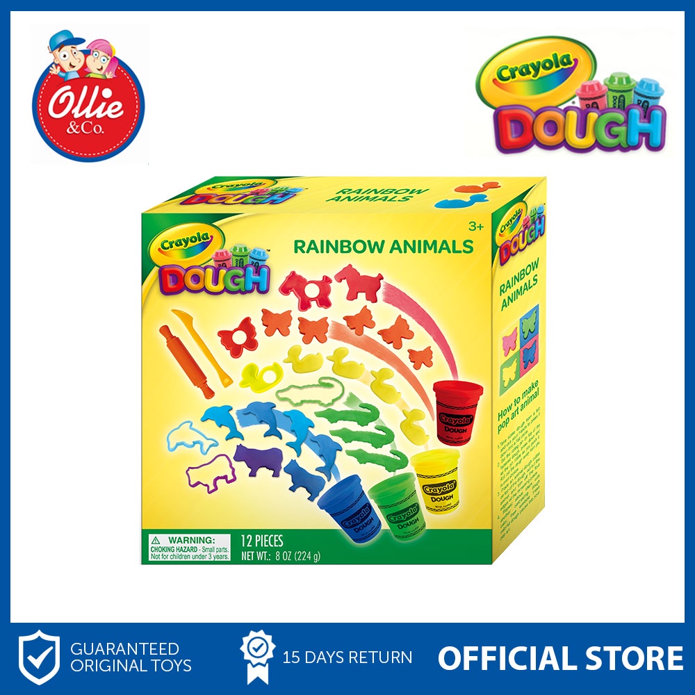 Crayola Modeling Clay Dough - Rainbow Animals Medium Playset | Shopee ...