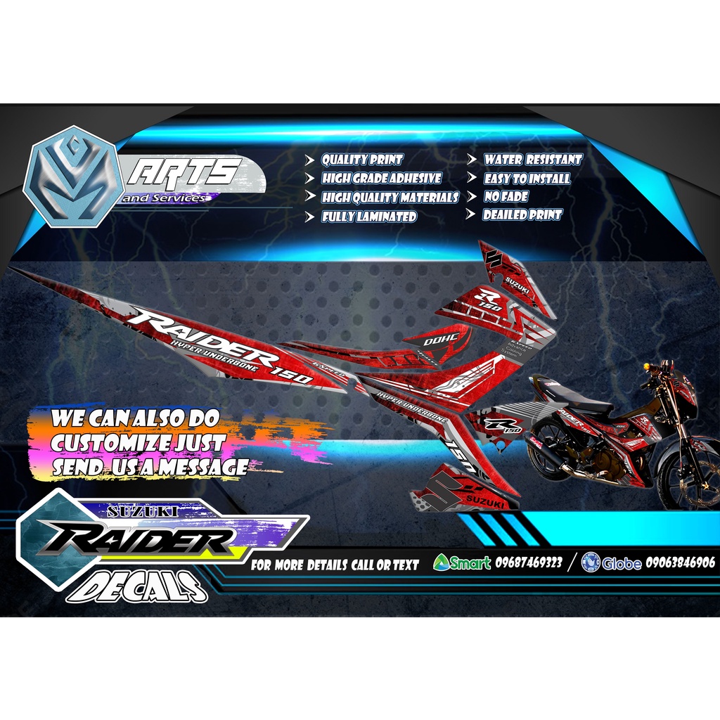 Raider 150 Full Body Decals Red | Shopee Philippines