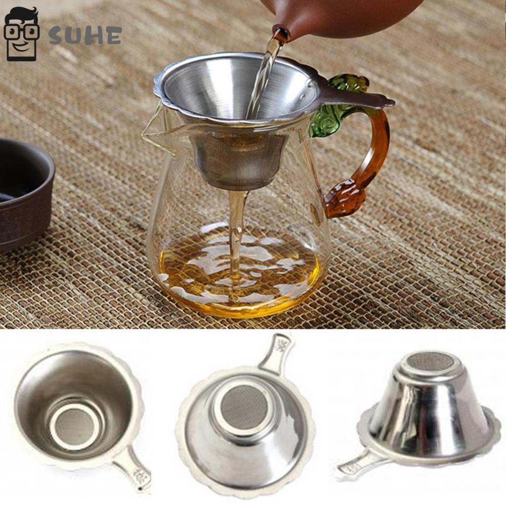 GENABLE New Leaf Filter Kitchen Stainless Steel Tea Strainer Funnel ...