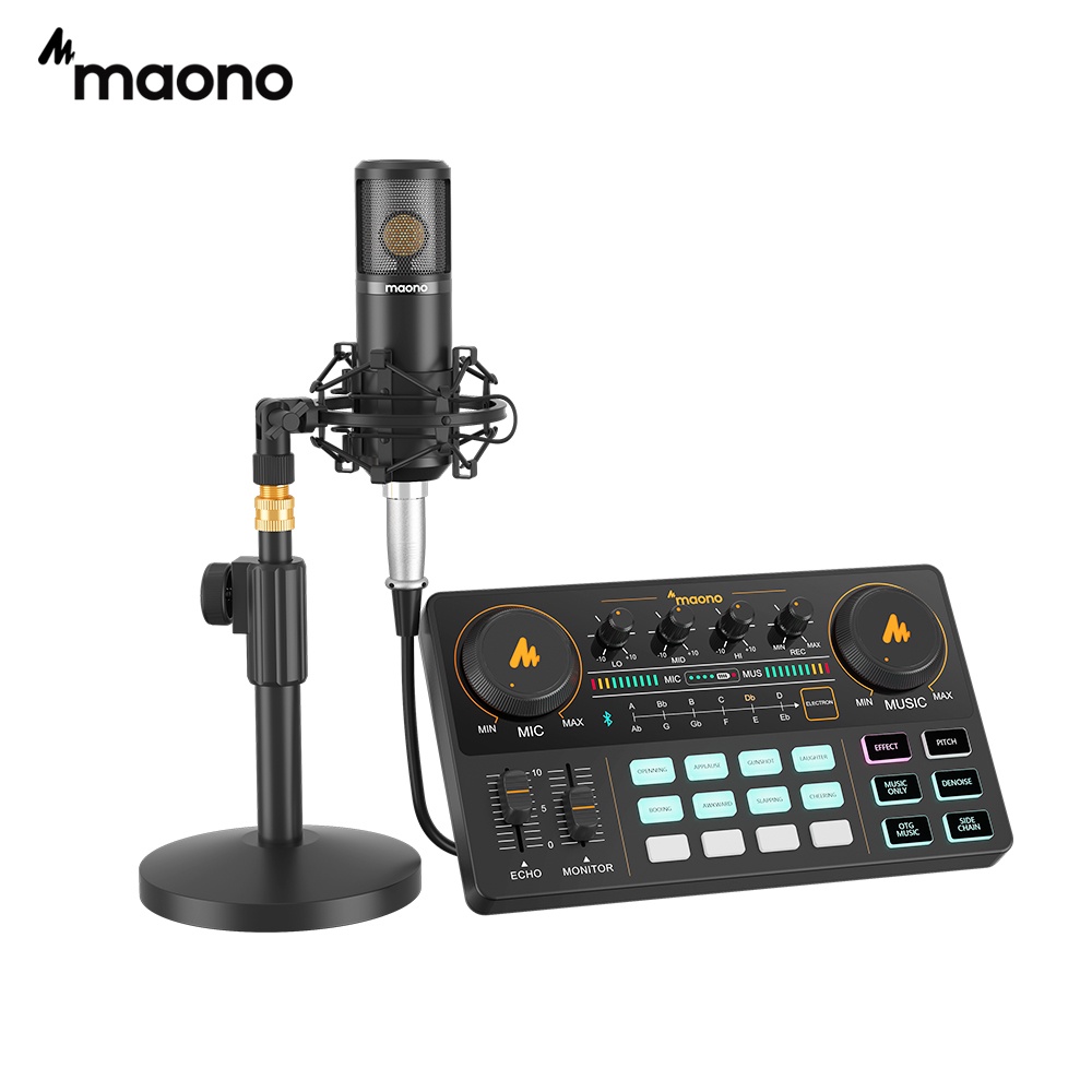 Maono AM200-S4 sound card set professional bluetooth sound card mixer ...