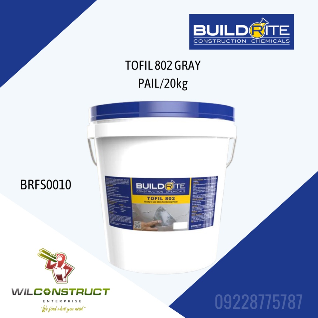 BUILDRITE TOFIL 802 Skim Coat Paste Type (PAIL) | Shopee Philippines