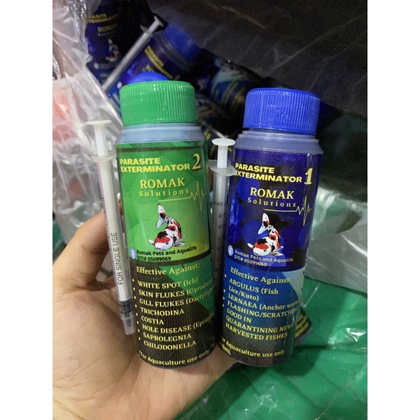Fish Medicine: Romak (Romak 1; Romak 2) Parasite Exterminator Solution ...