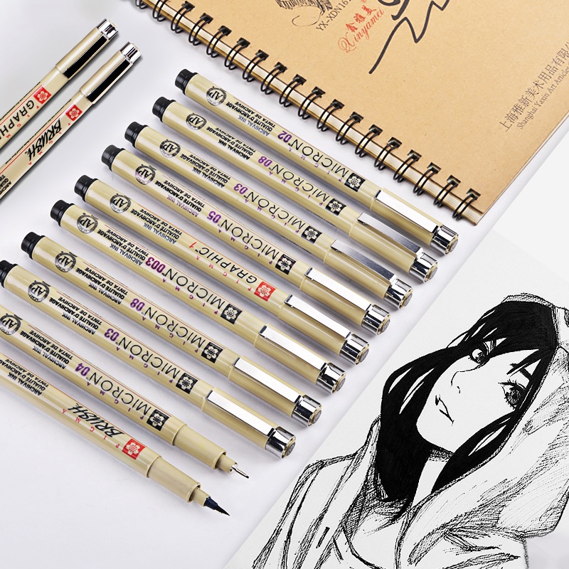 1Pc Sakura Pigma Black Waterproof Needle Tube Pen Comic Drawing Hand ...