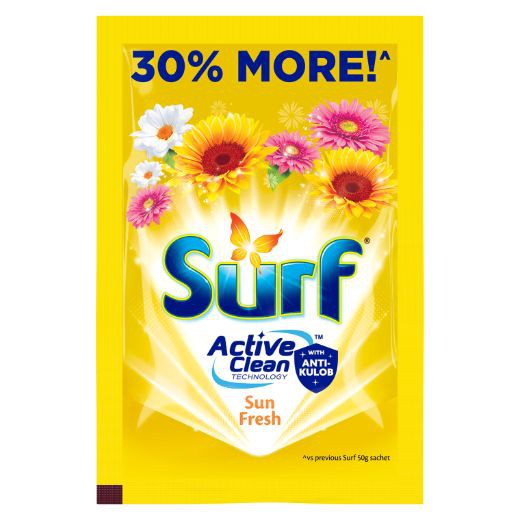Surf Powder Detergent Sun Fresh Sachet 6x 65g | Shopee Philippines